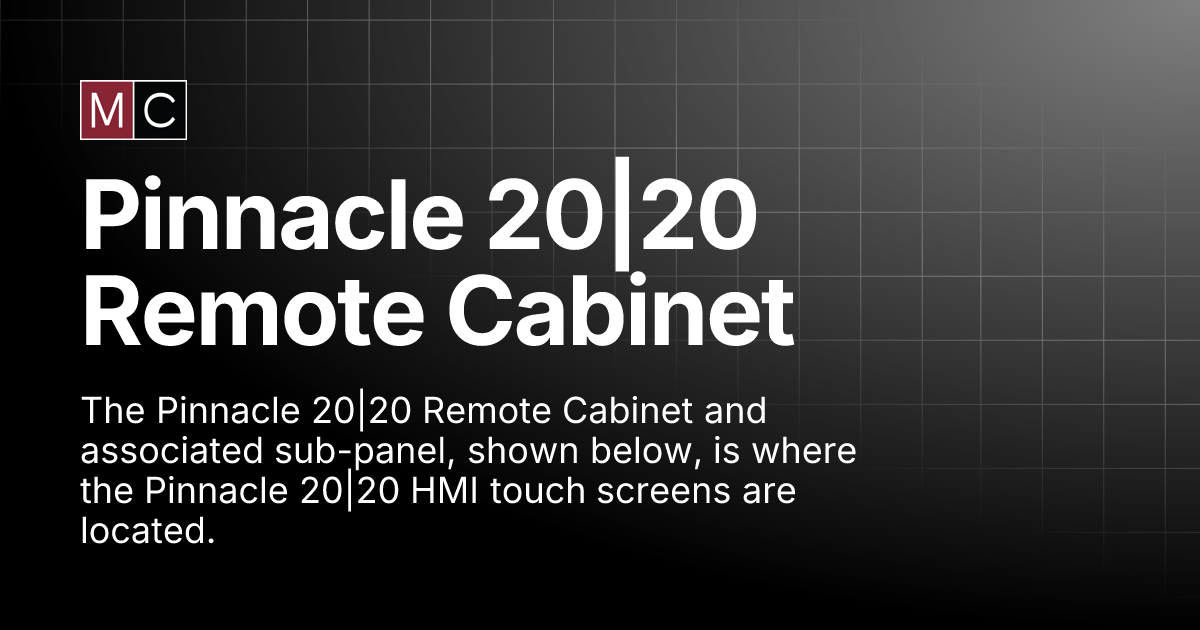 Pinnacle 20|20 Remote Cabinet | Mathews Company