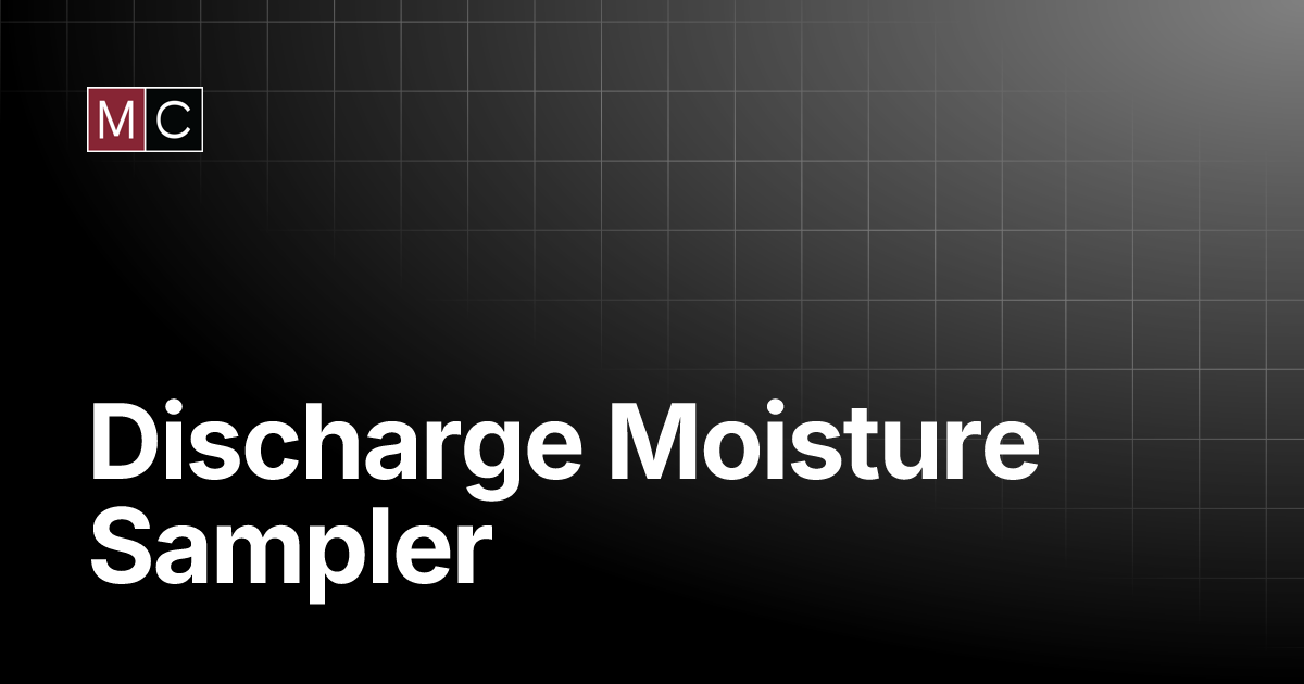Discharge Moisture Sampler | Dryer Operations | Mathews Company